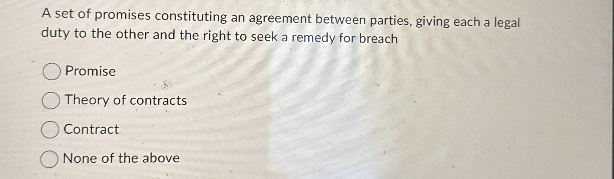 High Quality SOLUTION A set of promises constituting an agreement between | Chegg.com