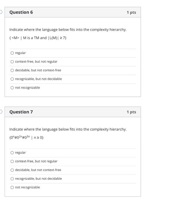 Solved Indicate where the language below fits into the | Chegg.com