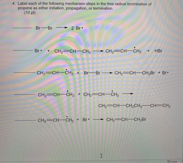 Solved 4. Label each of the following mechanism steps in the | Chegg.com