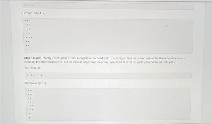 Solved 4.47 IDE LAB*: Program: Drawing a half arrow Program | Chegg.com