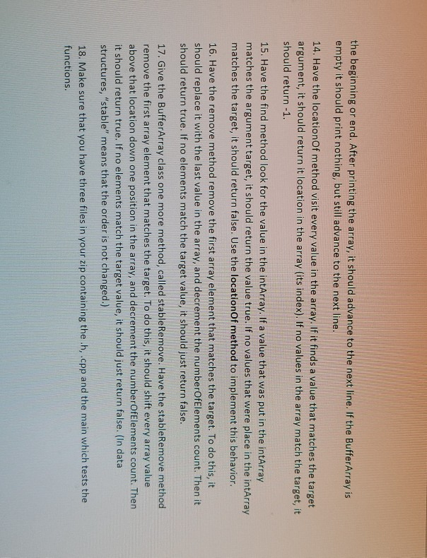 Solved Assignment 2 Array Buffer This assignment is really | Chegg.com