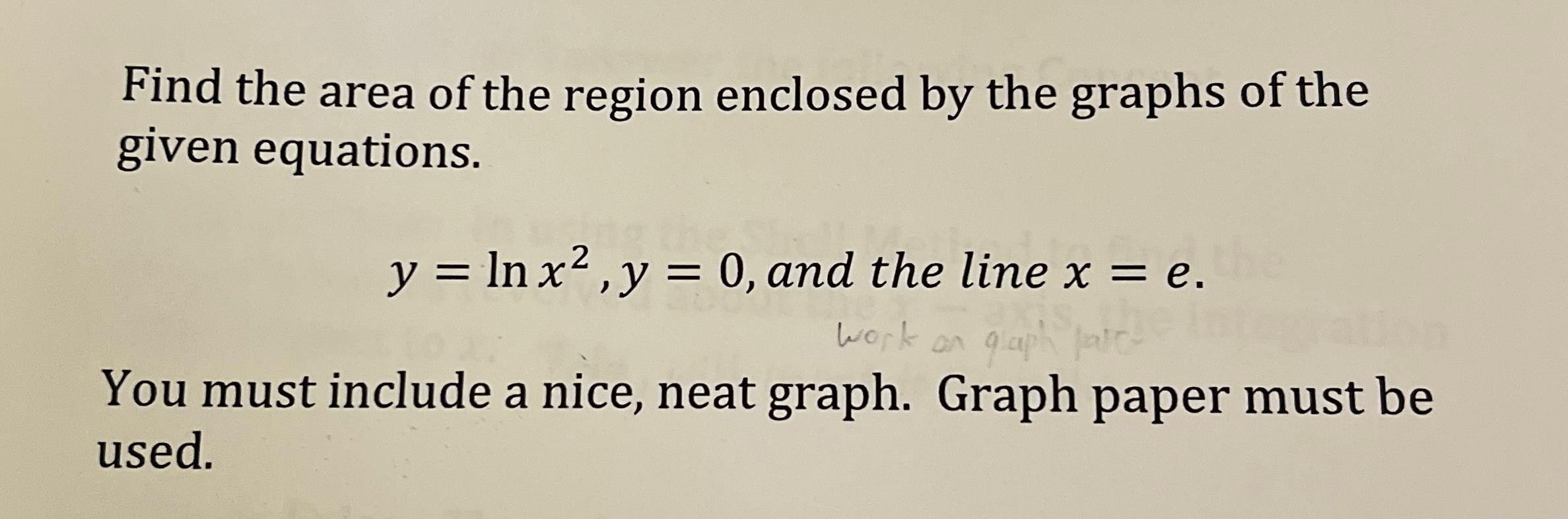 Solved Find the area of the region enclosed by the graphs of | Chegg.com