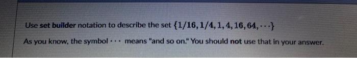 Solved Use set builder notation to describe the set | Chegg.com