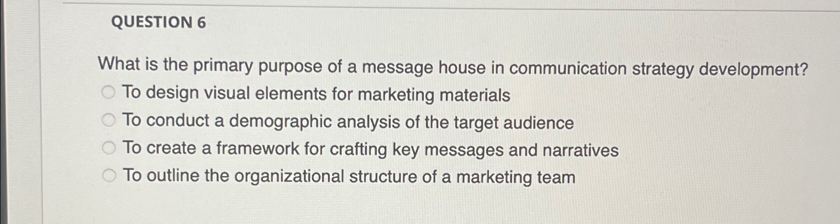 Solved QUESTION 6What is the primary purpose of a message | Chegg.com