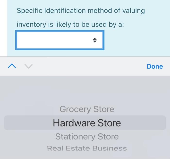 Solved Specific Identification method of valuing inventory | Chegg.com