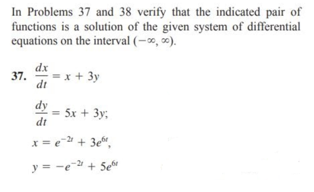 Solved In Problems 1−8 State The Order Of The Given Ordinary