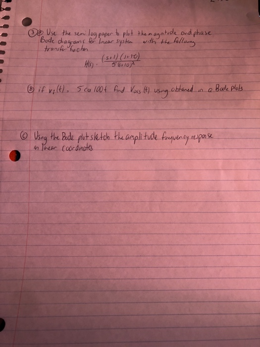 Solved - Use the semi log paper to plot the magntude and | Chegg.com