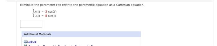 Solved Parameterize (write parametric equations for) the | Chegg.com