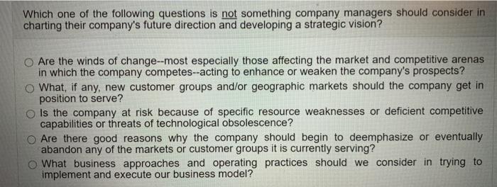 Solved The managerial purpose of setting objectives is to | Chegg.com