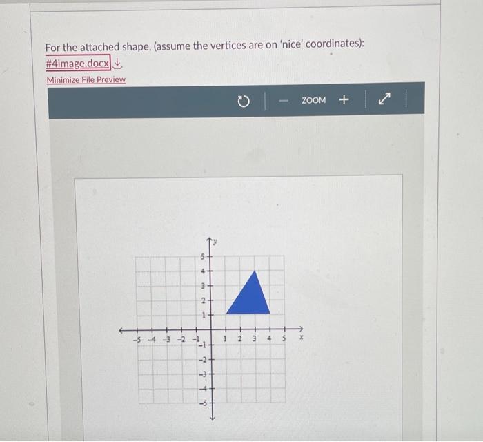 Solved For the attached shape, (assume the vertices are on | Chegg.com