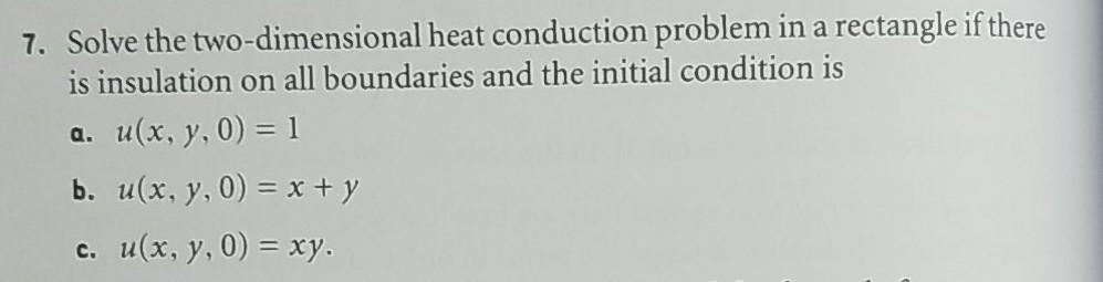 Solved 7. Solve the two-dimensional heat conduction problem | Chegg.com