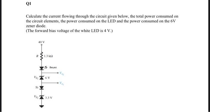 Solved Calculate the current flowing through the circuit | Chegg.com