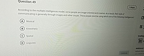 Solved Question 491 ﻿PointAccording to the multiple | Chegg.com