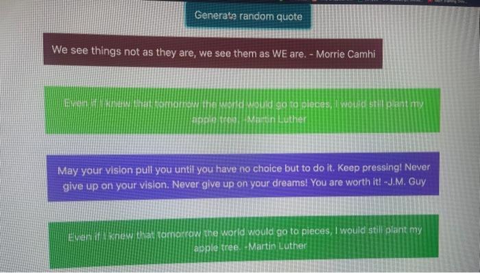 Solved need index.html, styles.css and script.js code done | Chegg.com