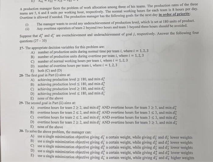Solved E) none of the above 26- The optimal solution to the | Chegg.com