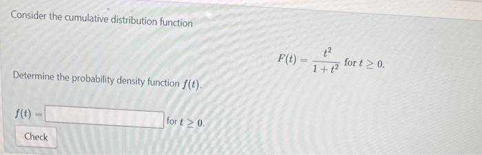 Solved Consider the cumulative distribution function | Chegg.com