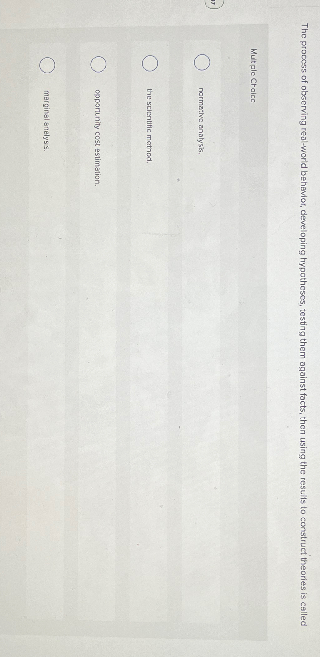Solved The process of observing real-world behavior, | Chegg.com