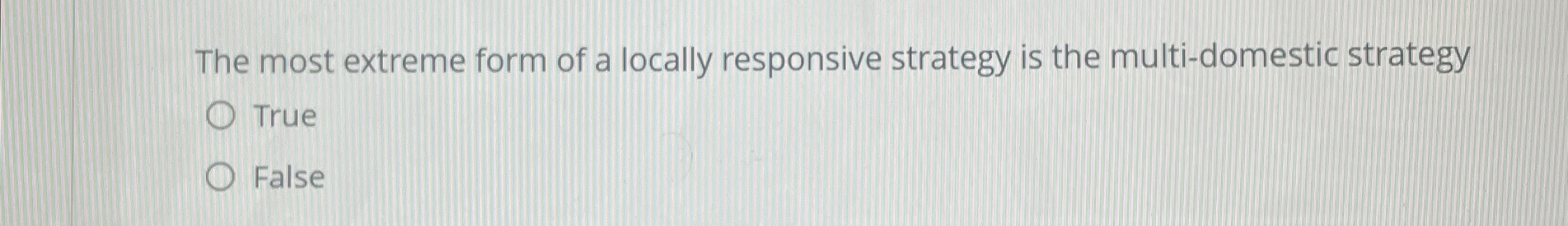 Solved The most extreme form of a locally responsive | Chegg.com