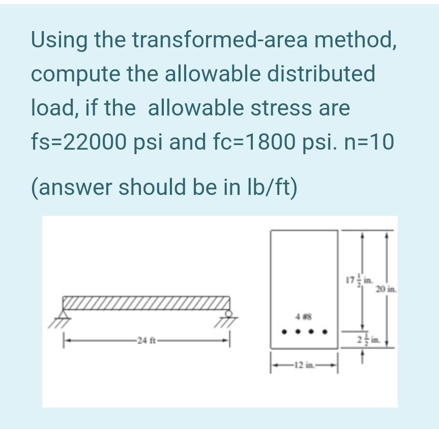 Solved Using the transformed-area method, compute the | Chegg.com
