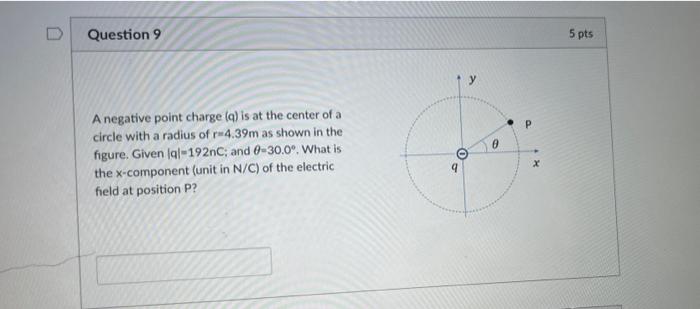 Solved A negative point charge (q) is at the center of a | Chegg.com