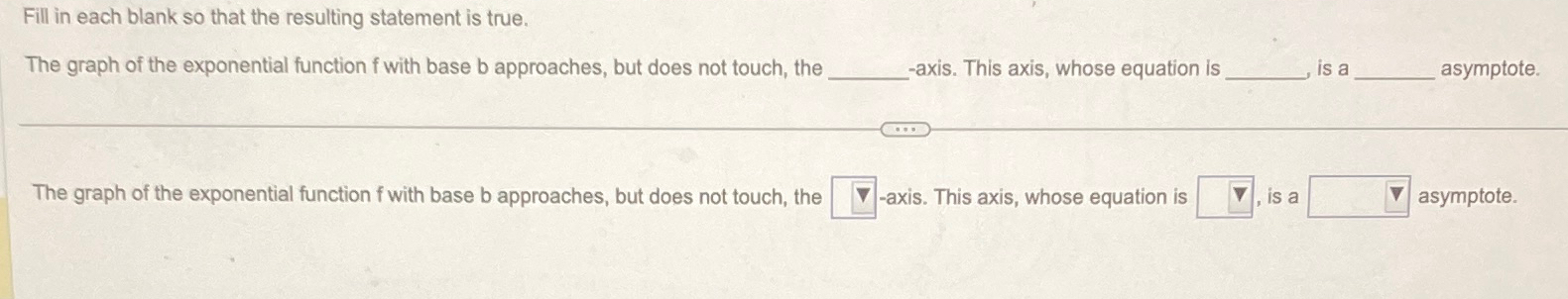 Solved Fill in each blank so that the resulting statement is | Chegg.com