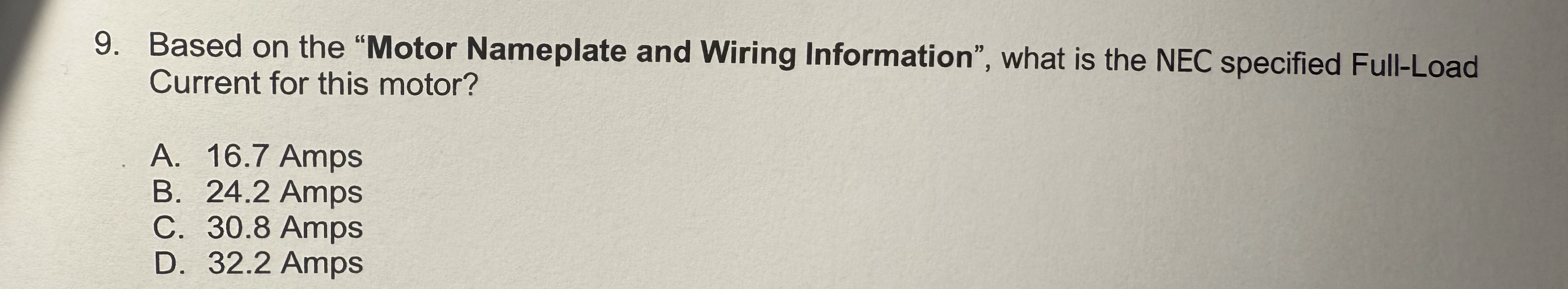 Solved Motor Nameplate and Wiring InformationA single-phase, | Chegg.com