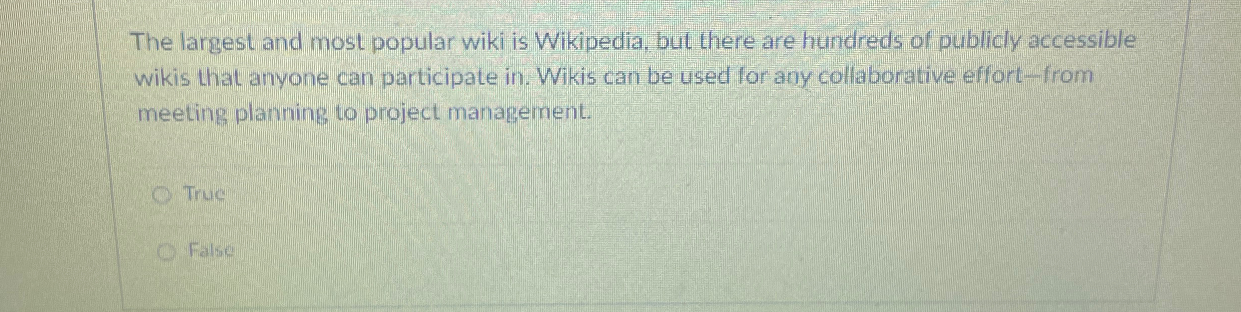 Solved The largest and most popular wiki is Wikipedia, but | Chegg.com