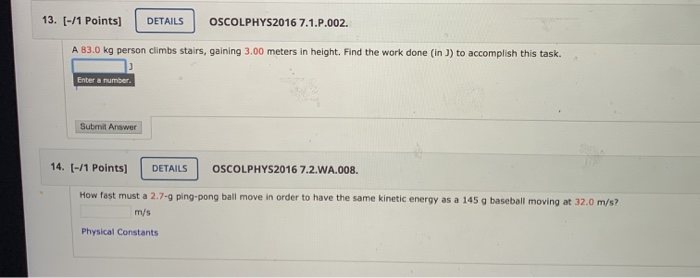 Solved 13 [ 1 Points Details Oscolphys2016 7 1 P 002 A