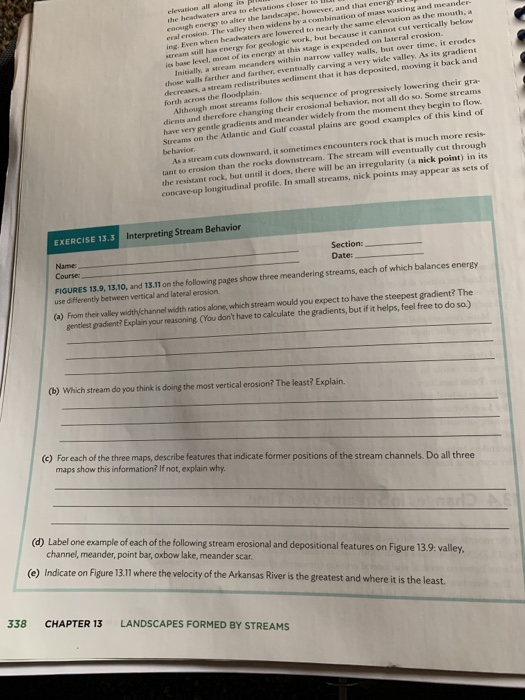 EXERCISE 13.1 Differences between Streams Name: | Chegg.com