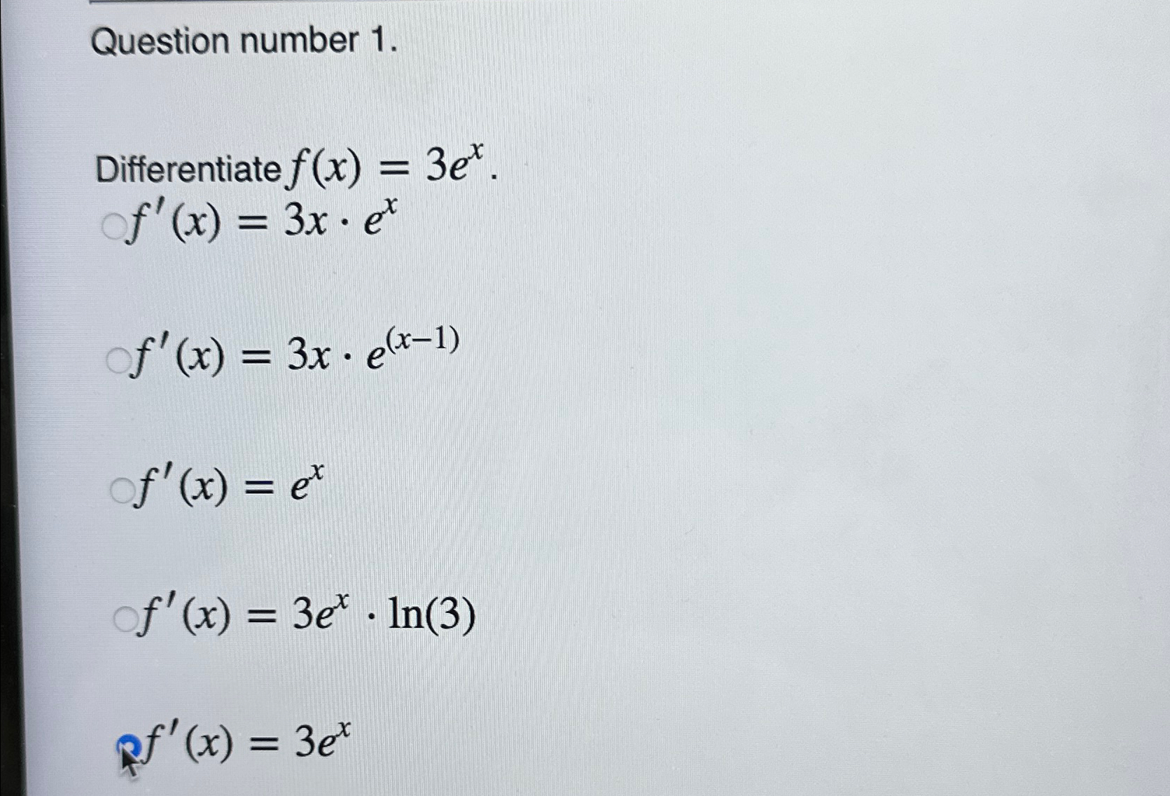 Solved Question number 1.Differentiate | Chegg.com
