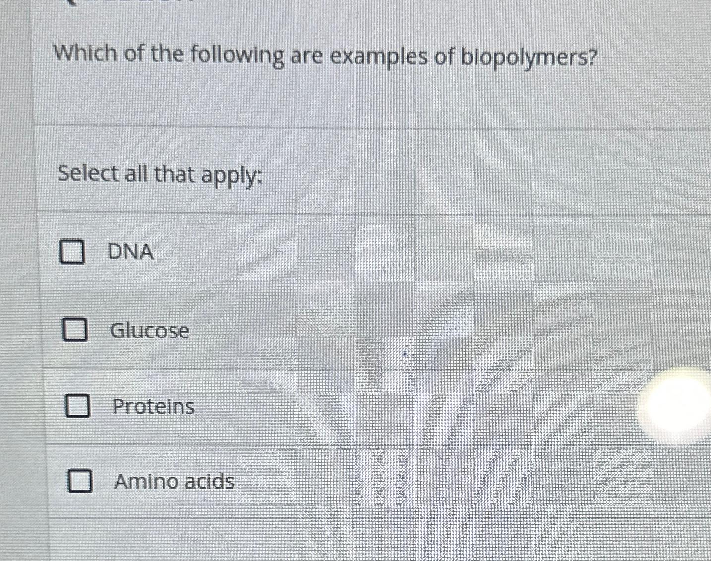 Solved Which of the following are examples of | Chegg.com