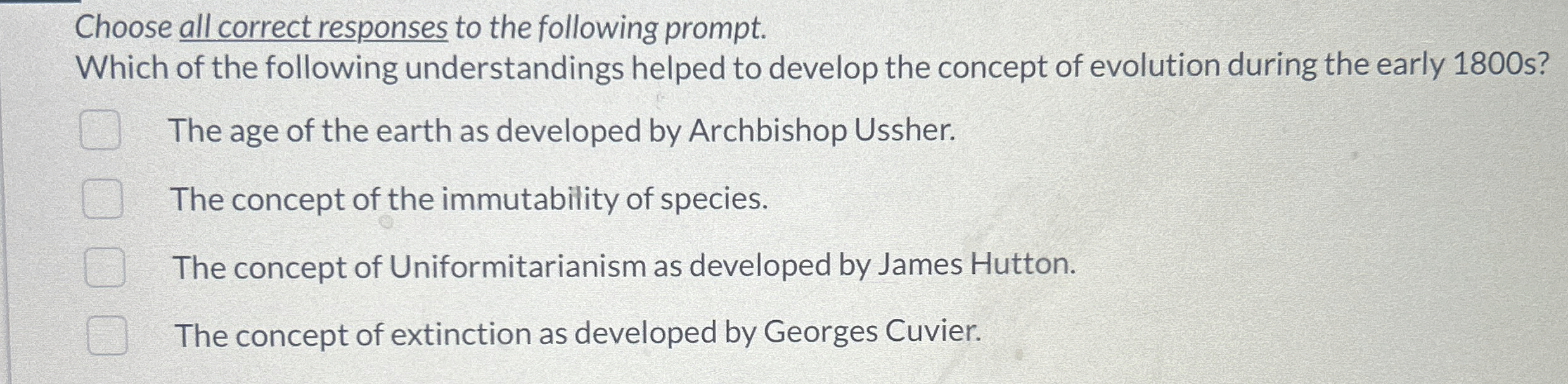 Solved Choose all correct responses to the following | Chegg.com