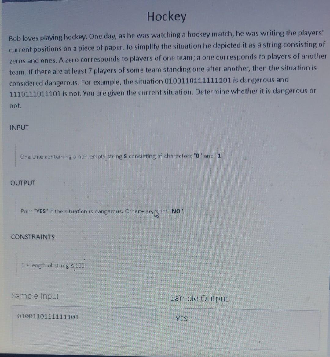 Solved Bob loves playing hockey. One day, as he was watching | Chegg.com