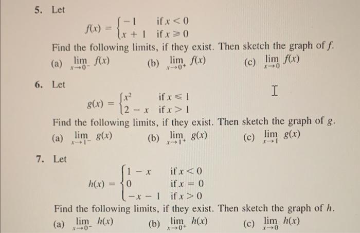 Solved 5. Let f(x)={−1x+1 if x