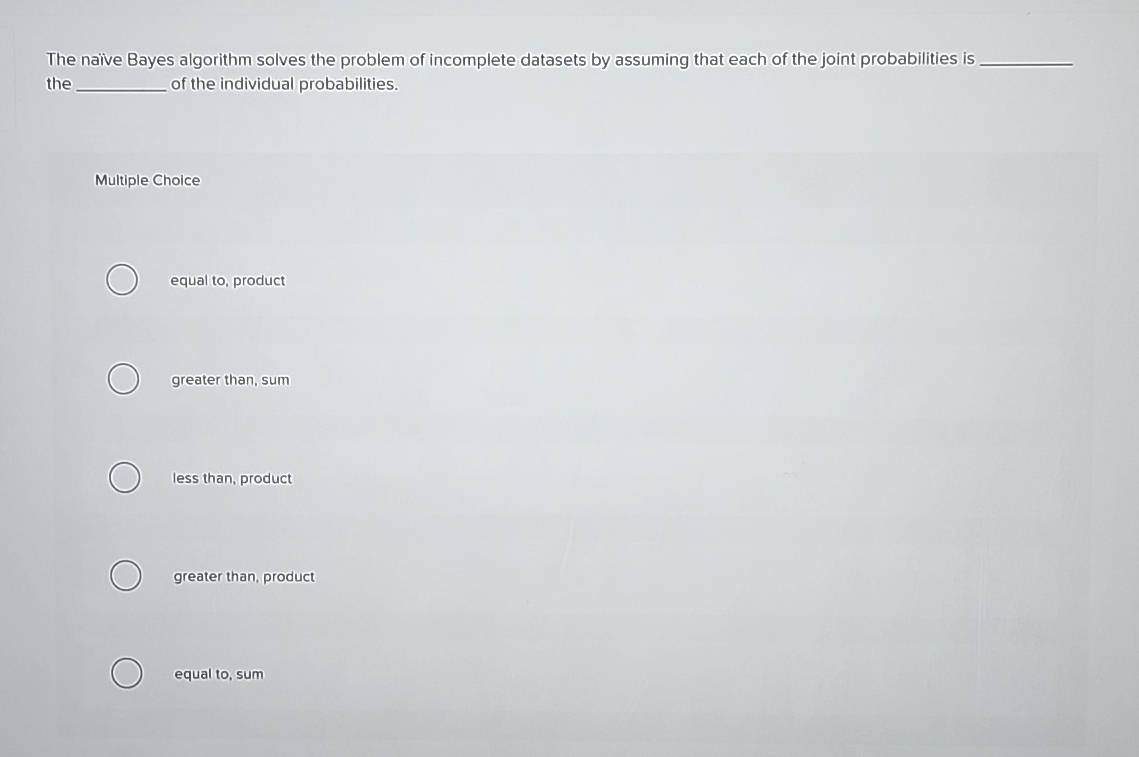 Solved The Naive Bayes Algorithm Solves The Problem Of 5855