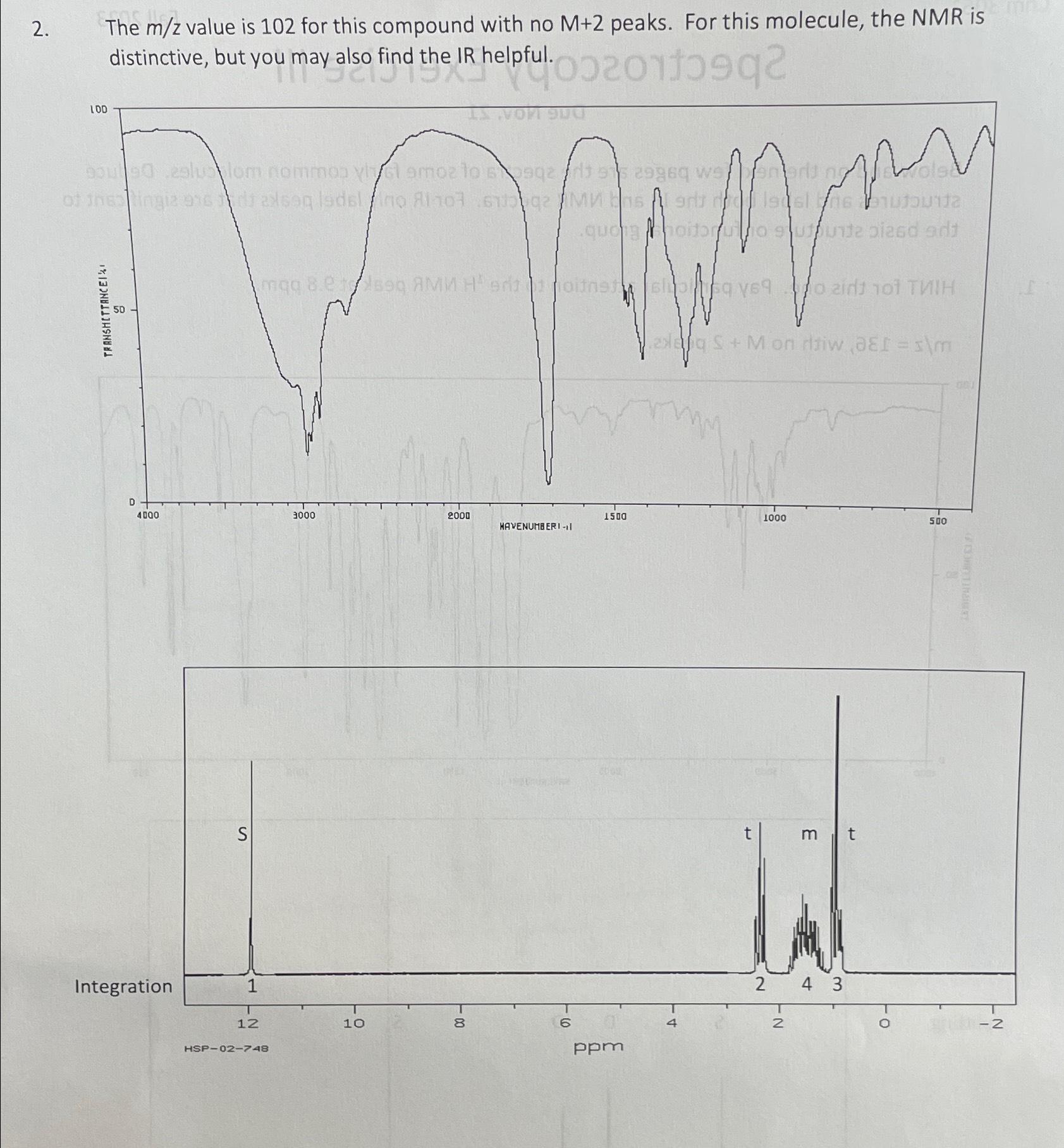 Solved Help please! Deduce structure and label both IR and | Chegg.com