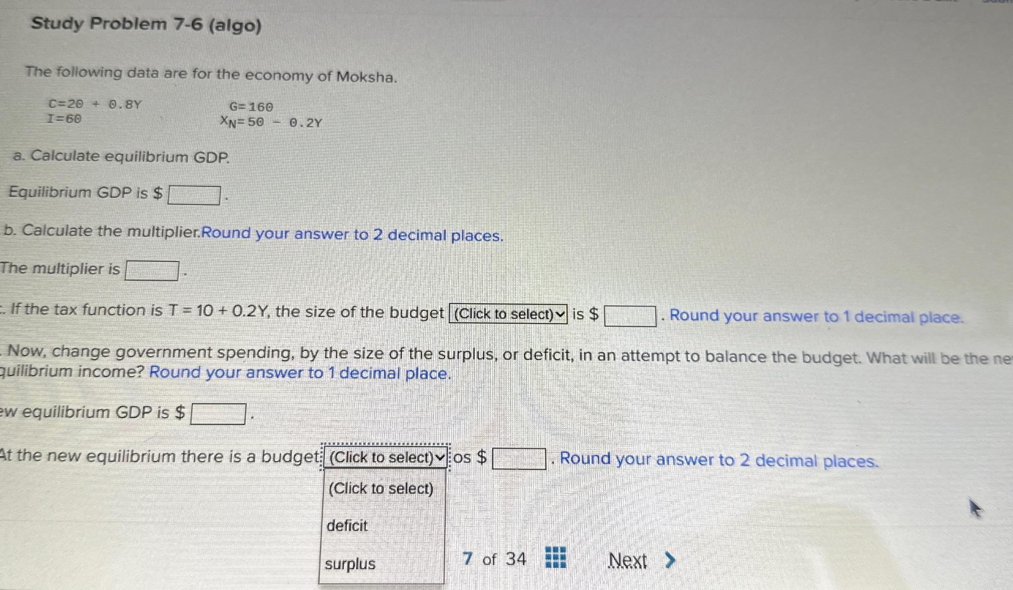 Solved Study Problem 7-6 (algo)The following data are for | Chegg.com