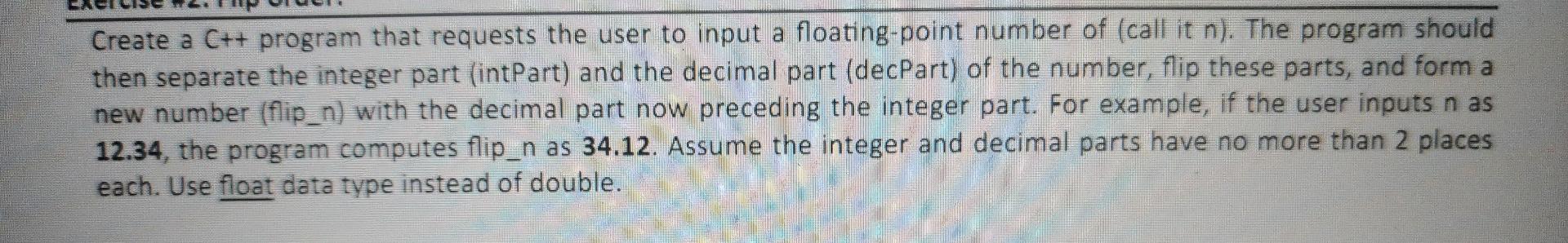 Solved Create a Ct+ ﻿program that requests the user to input | Chegg.com