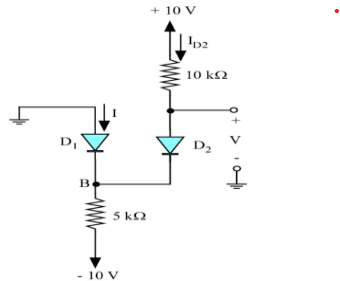 Given the circuit shown, find I, ID2.Assume ideal | Chegg.com