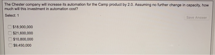 Solved The Chester company will increase its automation for | Chegg.com