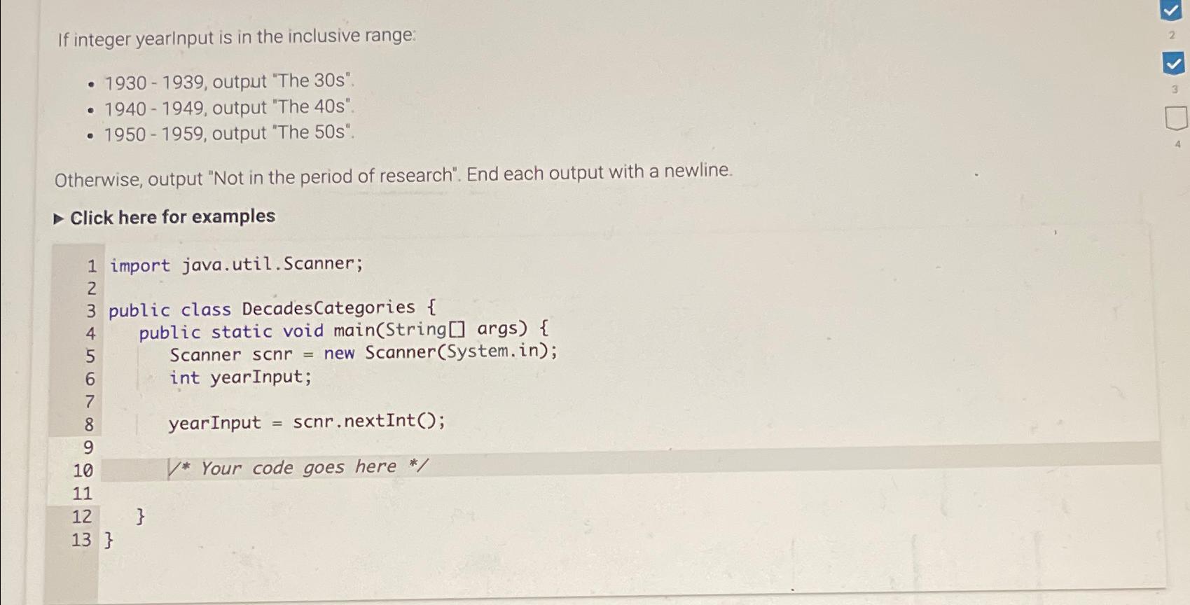 Solved If integer yearinput is in the inclusive | Chegg.com