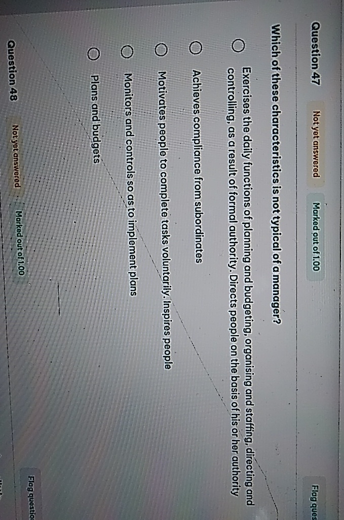 Solved Question 47 Which of these characteristics is not | Chegg.com