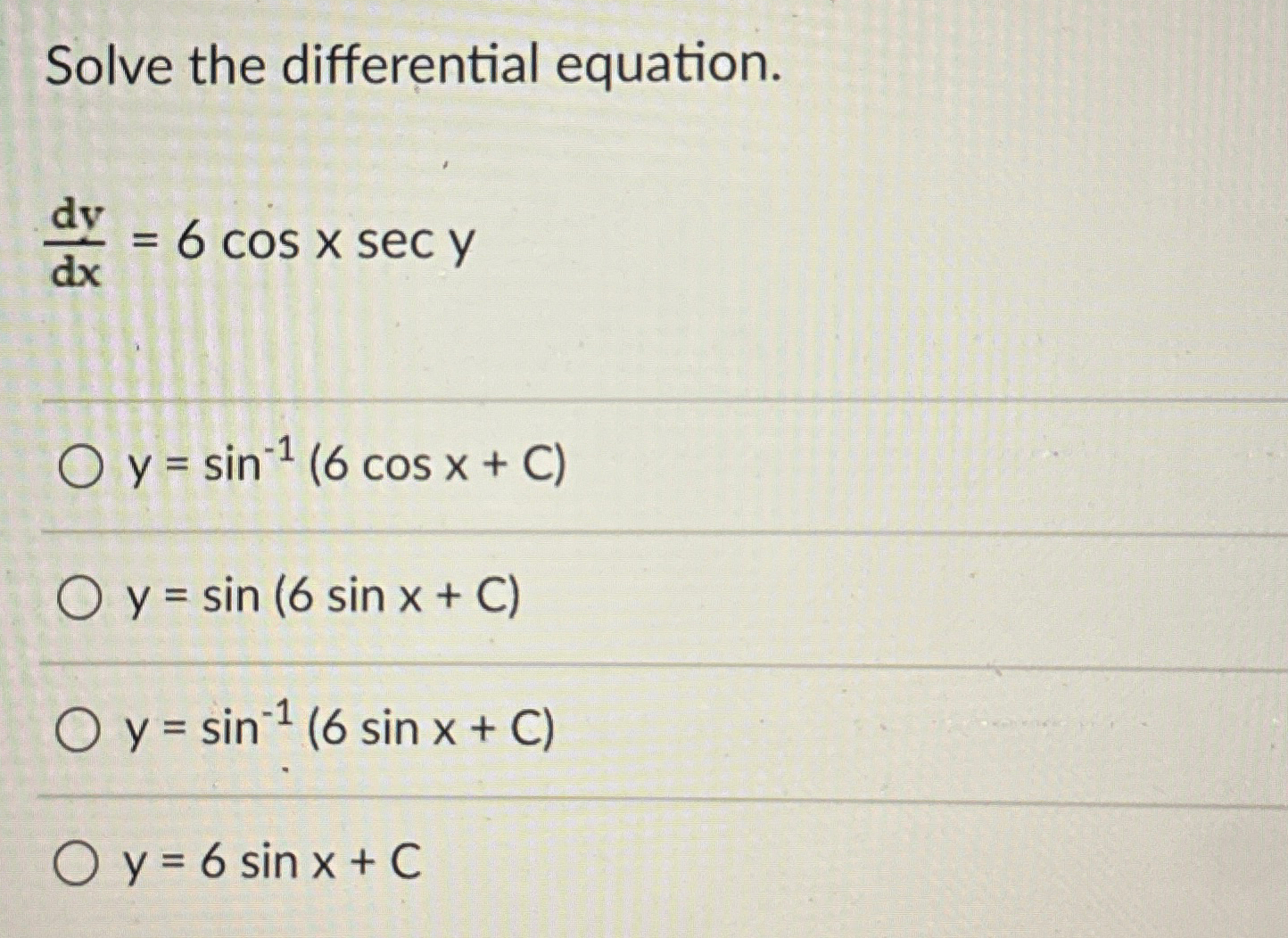 Solved Solve the differential | Chegg.com