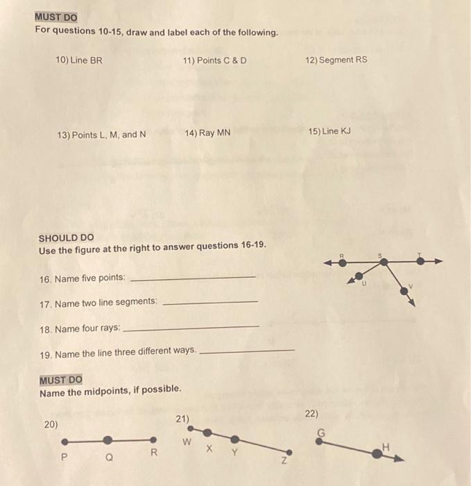 Solved MUST DO For questions 10-15, draw and label each of | Chegg.com