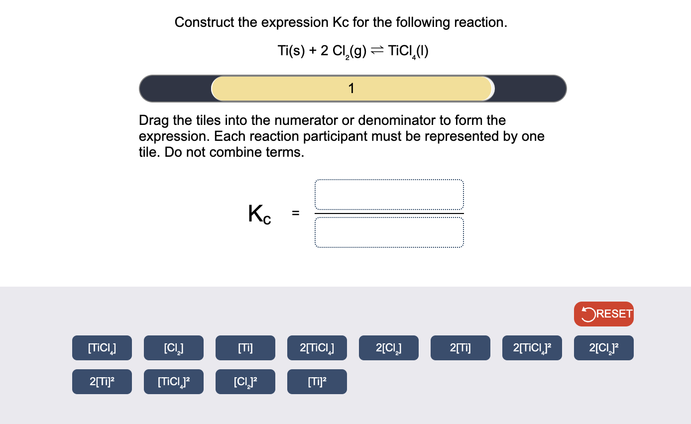 Solved Construct the expression Kc ﻿for the following | Chegg.com