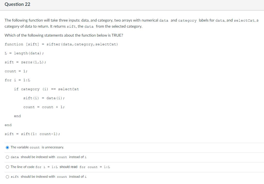 Solved Question 22The following function will take three | Chegg.com