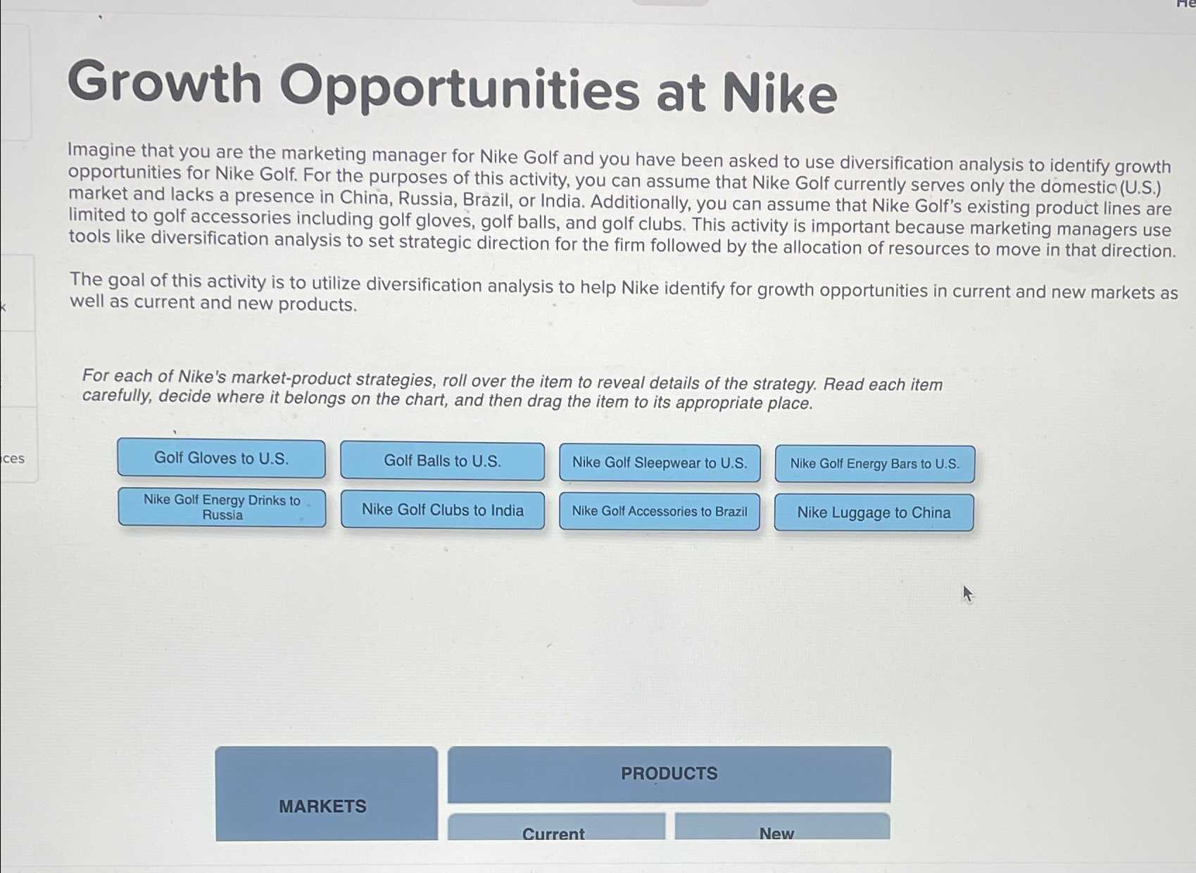 Solved Growth Opportunities at NikeImagine that you are the | Chegg.com
