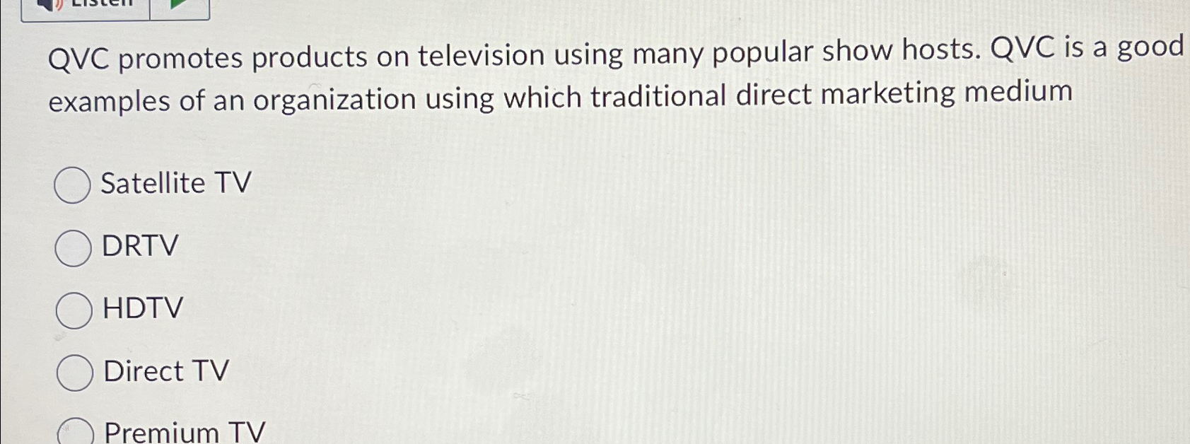 Solved QVC promotes products on television using many | Chegg.com
