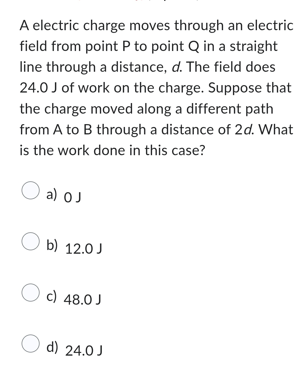 Solved A electric charge moves through an electric field | Chegg.com