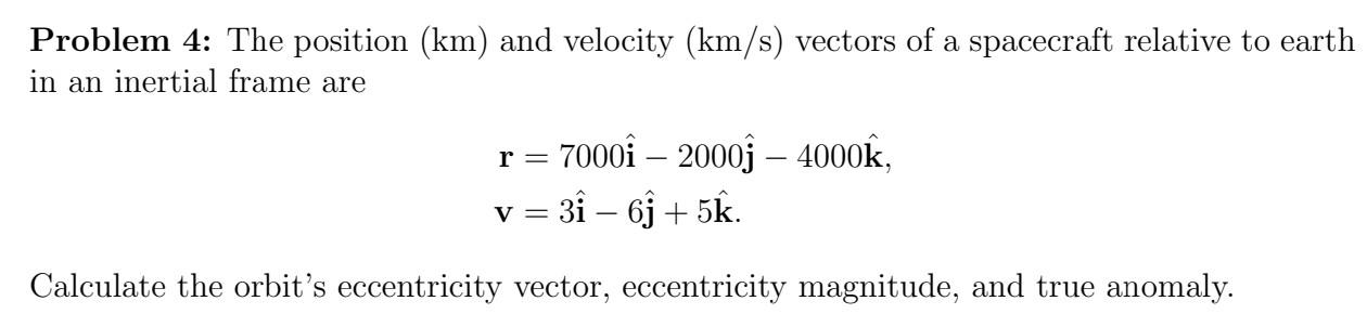 Solved Problem 4: The position (km) and velocity (km/s) | Chegg.com